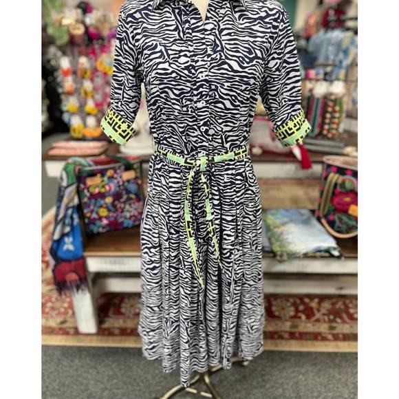 DIZZY-LIZZIE | Dresses | New Dizzylizzie Mrs Maisel Dress In Navy Tiger ...